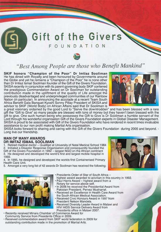 Gift Of The Givers Shotokan Karate International South Africa
